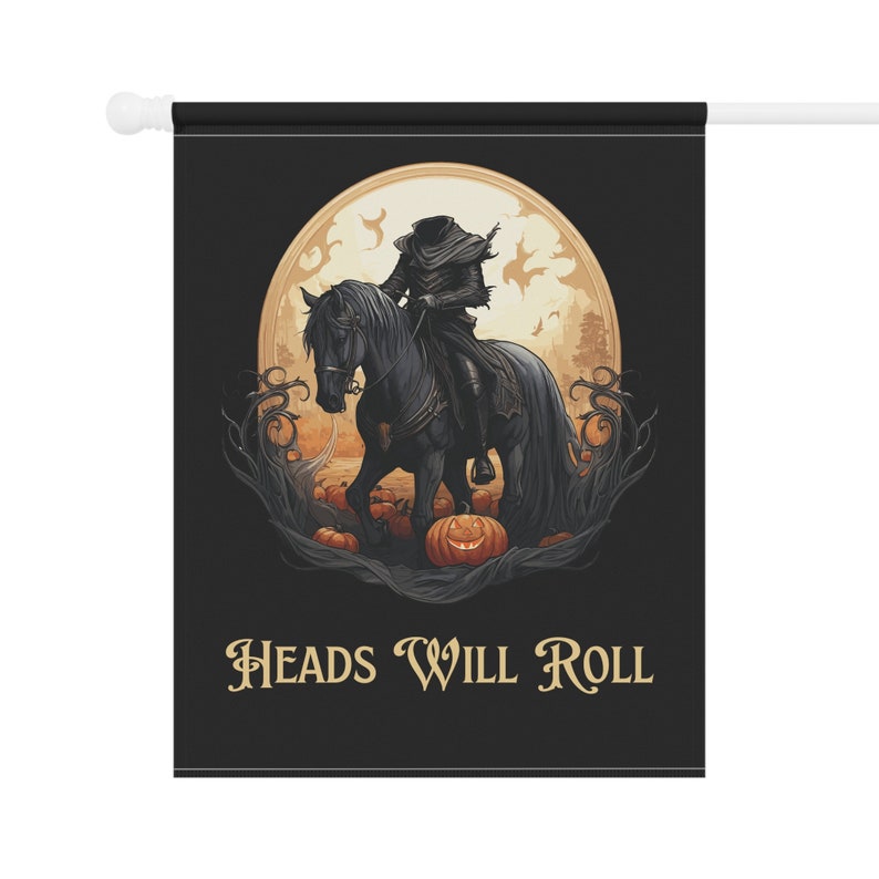 Headless Horseman Halloween Porch Flag | Sleepy Hollow Yard Banner for ...