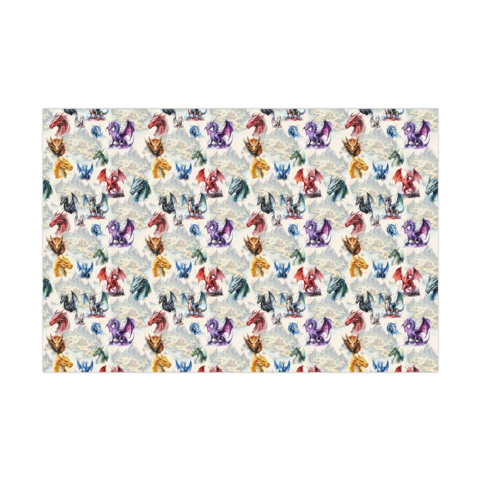 Dnd Wrapping Paper Dragons Gift Wrap, Dungeons and Dragons Fantasy RPG ...