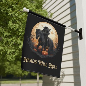 Headless Horseman Halloween Porch Flag | Sleepy Hollow Yard Banner for ...