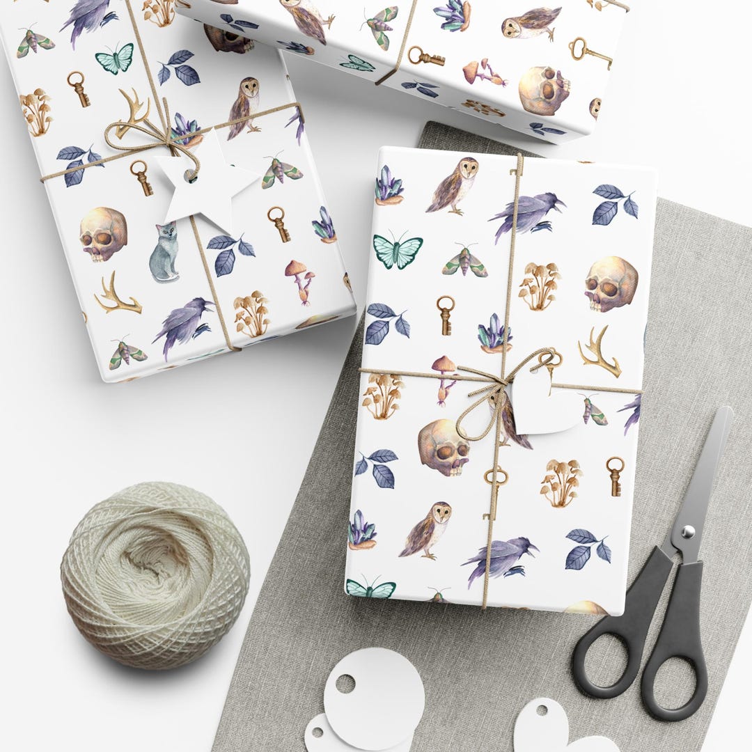 Enchanted Curiosities Wrapping Paper Dragons Gift Wrap, Alchemy ...