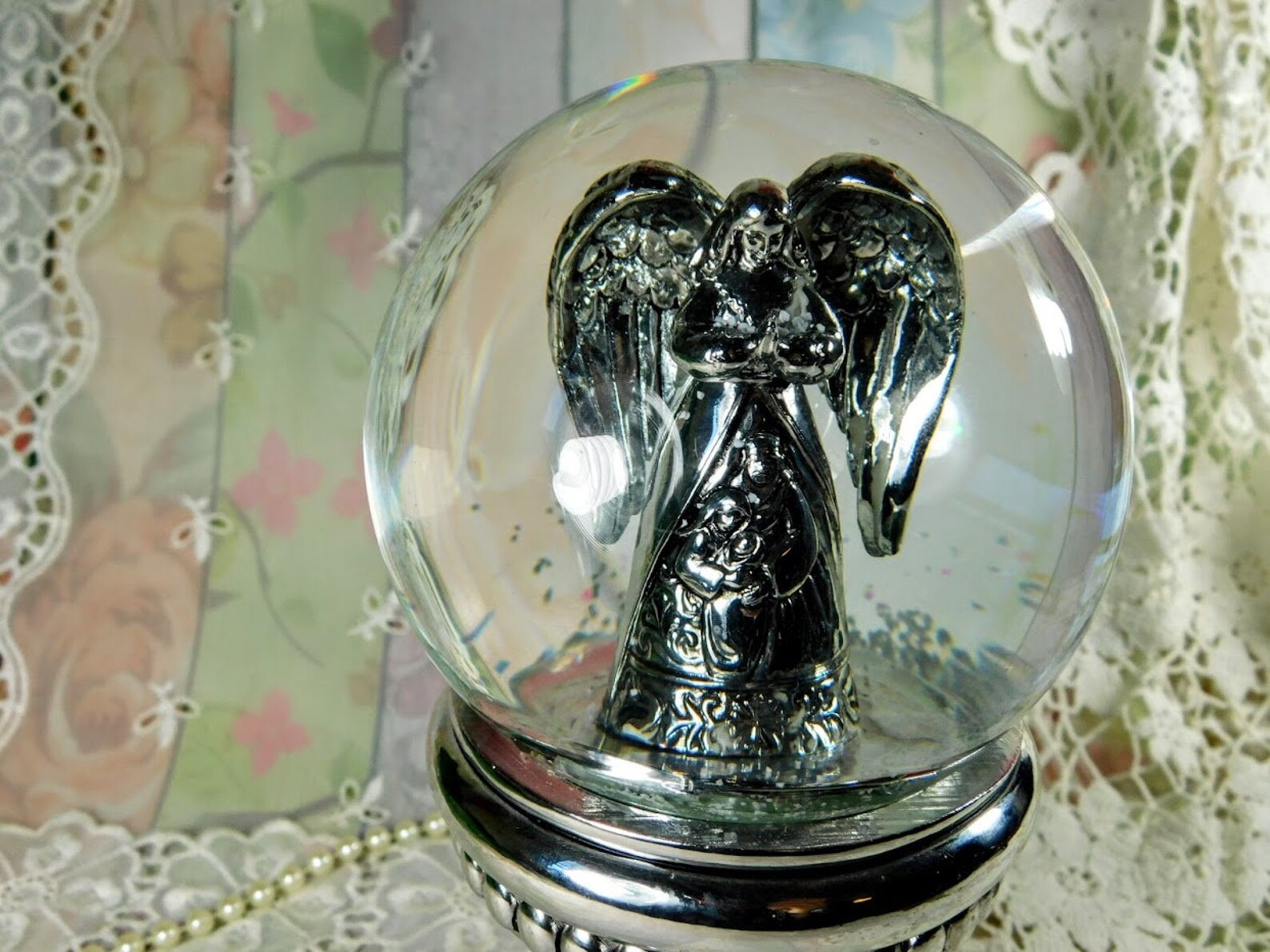 Angel Snow Globe Snow Globe with Angel Figurine Vintage | Etsy