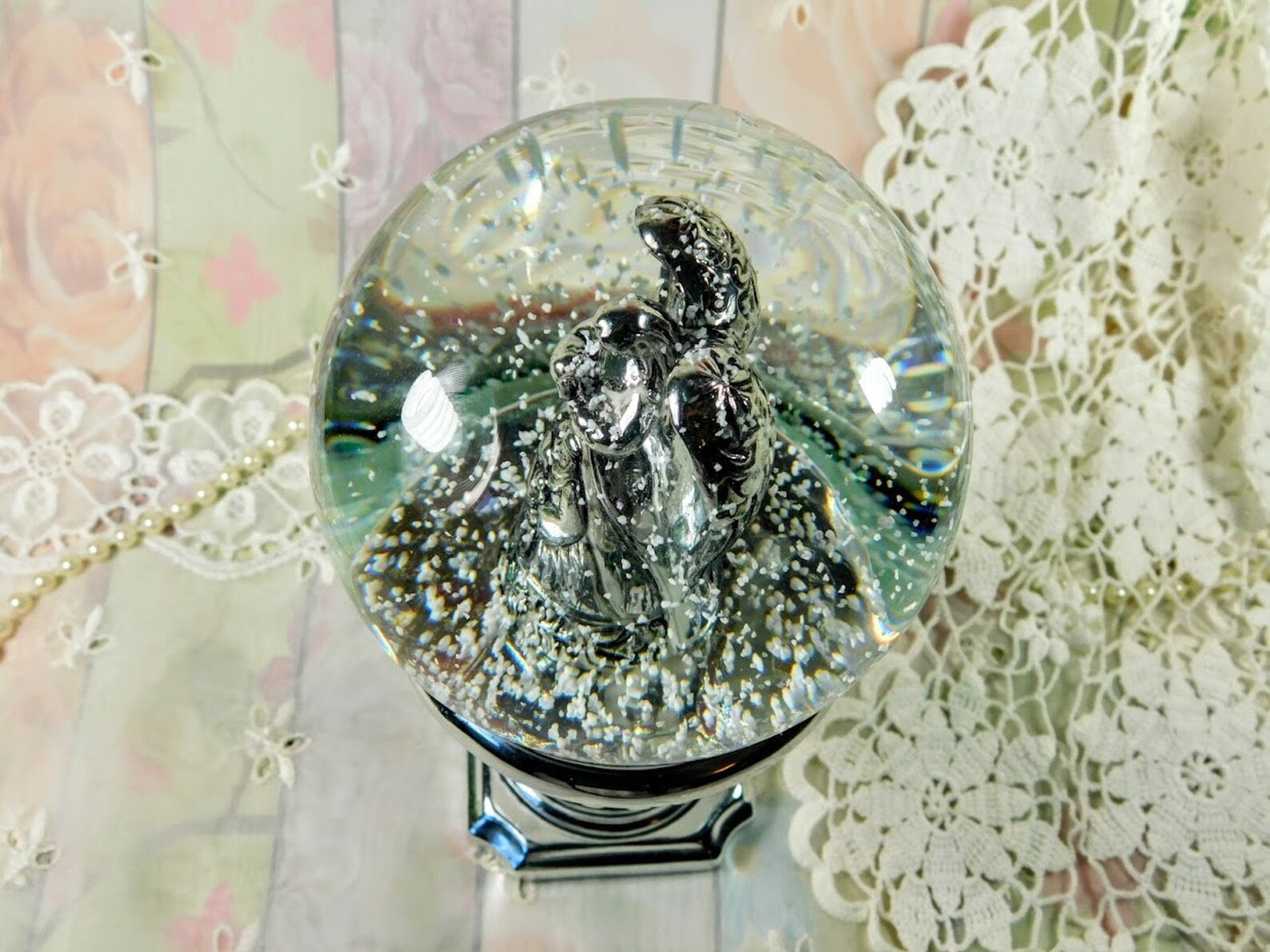 Angel Snow Globe Snow Globe with Angel Figurine Vintage | Etsy