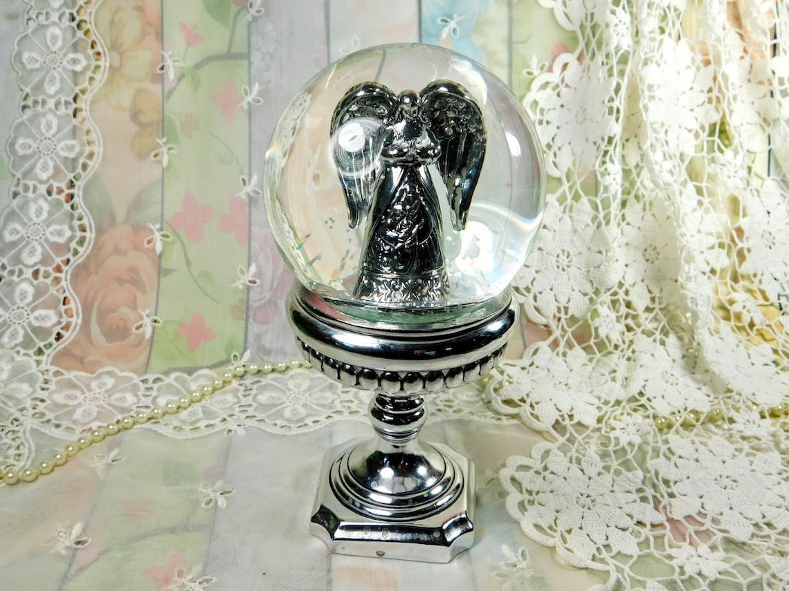 Angel Snow Globe Snow Globe with Angel Figurine Vintage | Etsy
