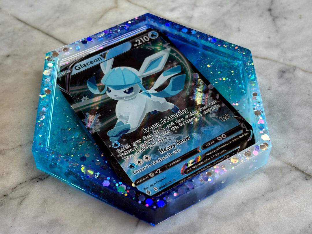 Glaceon Drinks Coaster Eeveelution Handmade Resin Gift Made With ...