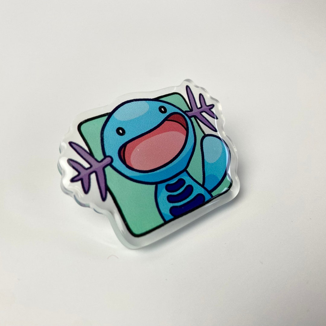 Wooper Pokemon Acrylic Pin Brooch Lapel Cute Nerdy Gift Great for Ita ...