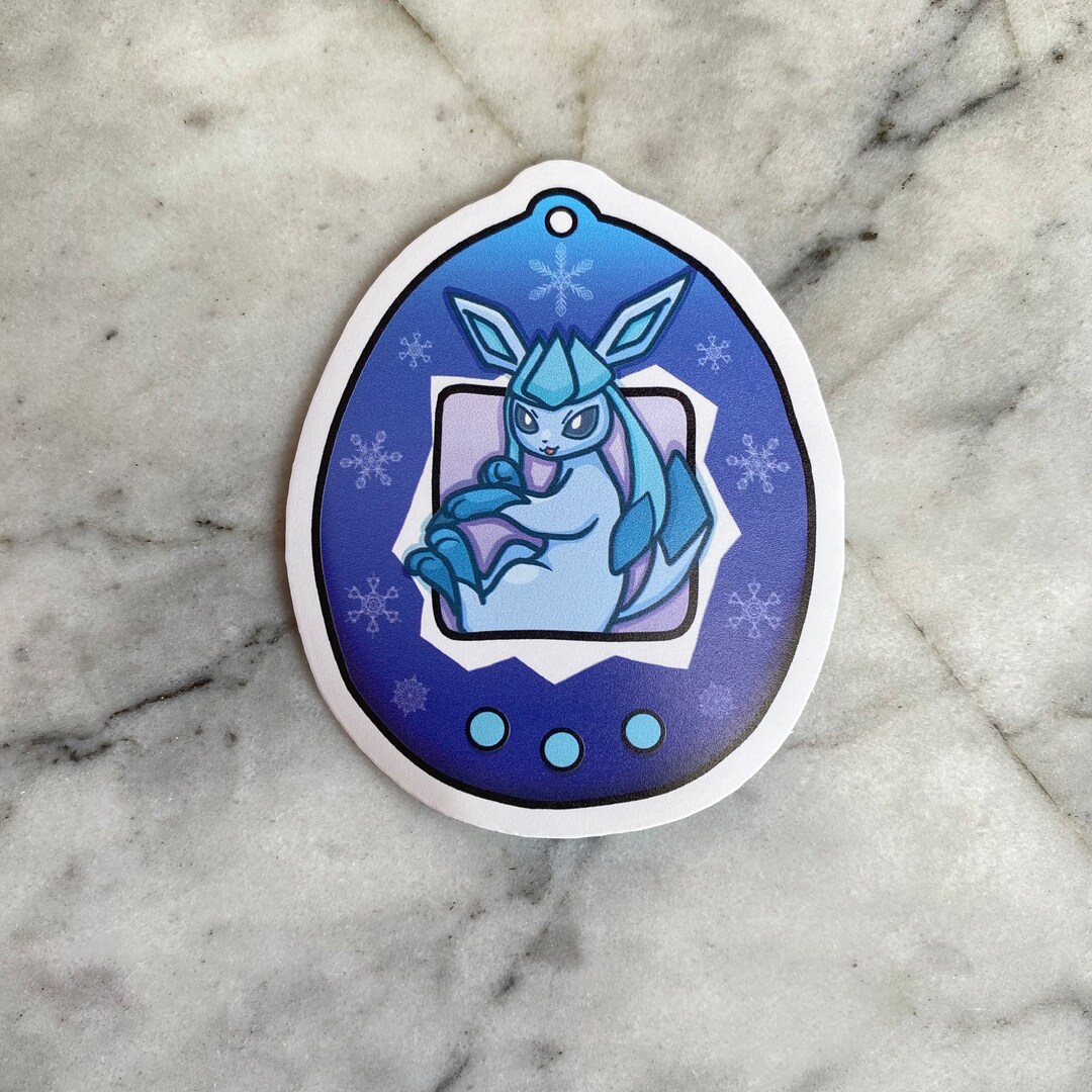 Glaceon Tamagotchi Vinyl Matte Sticker Ice Type Pokemon Eeveelution ...