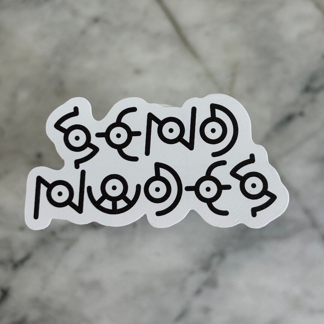 Unown Meme Send Vinyl Matte Sticker | Gamer | Waterproof Weatherproof ...