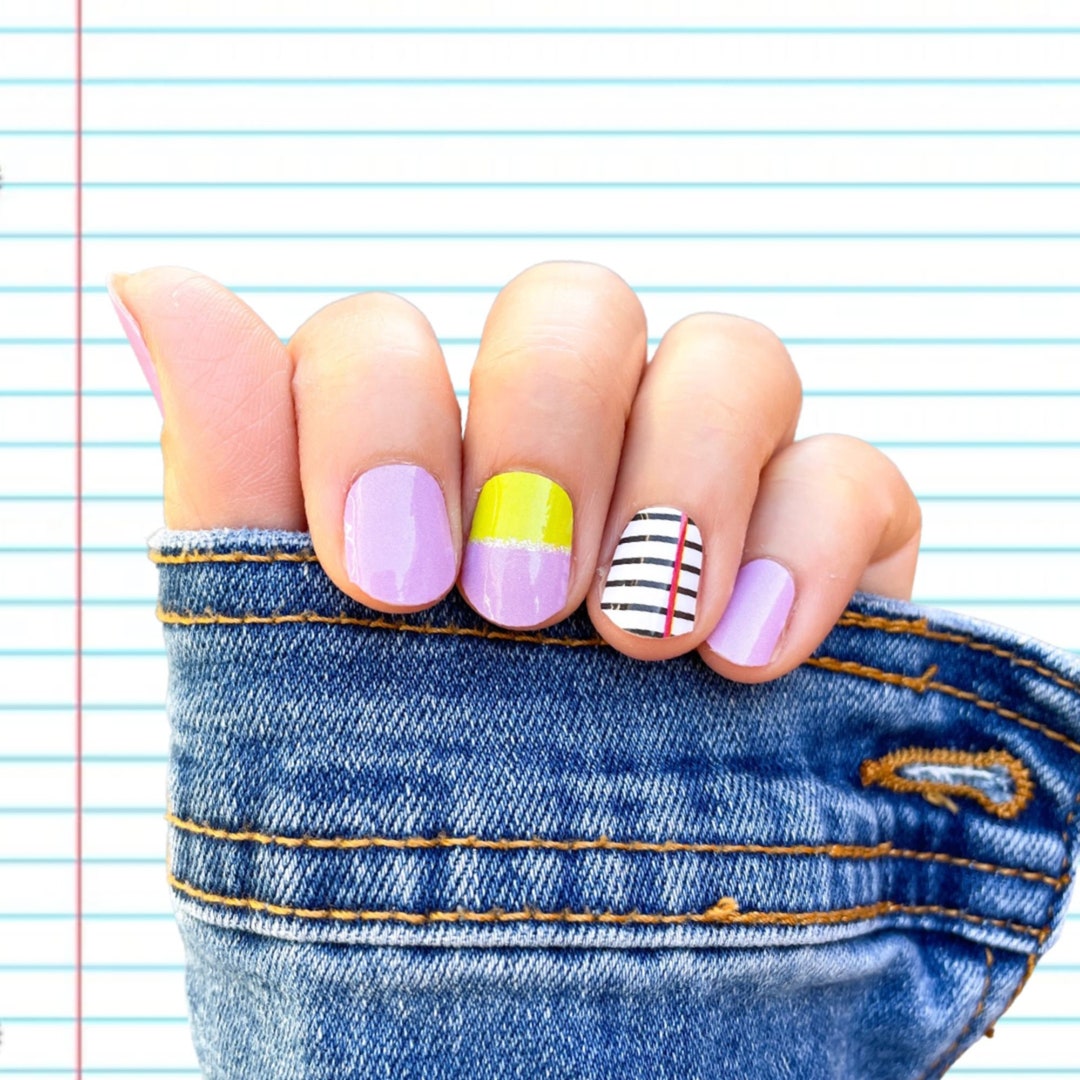 Back to School Teacher Nail Wraps Nail Stickers Nail Strips Ready to ...