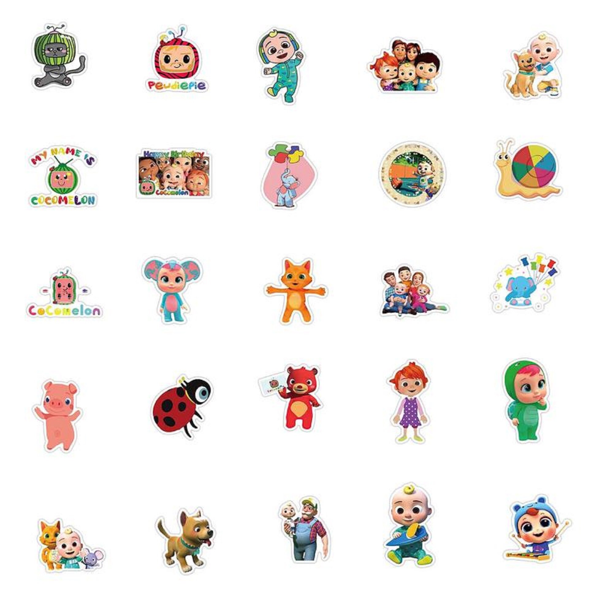 50pcs Cartoon Cocomelon Sticker Baby Comic Stickers Egg | Etsy