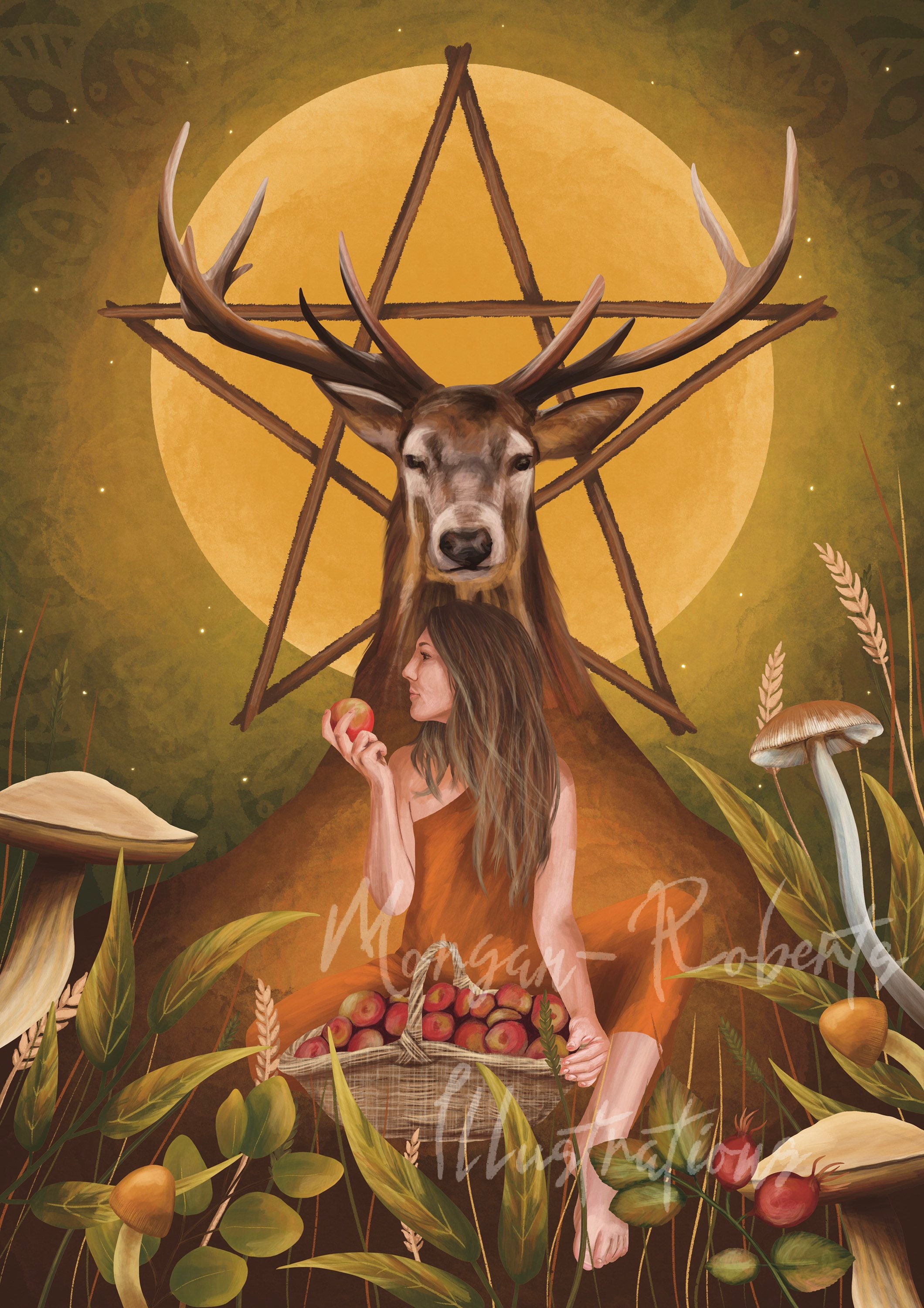 AUTUMN EQUINOX MABON Art Print, Harvest Festival Gift, Celtic Wall ...