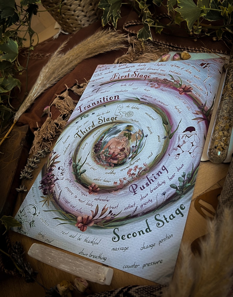 Birth Stages Map Art Print A4 A3 - Etsy