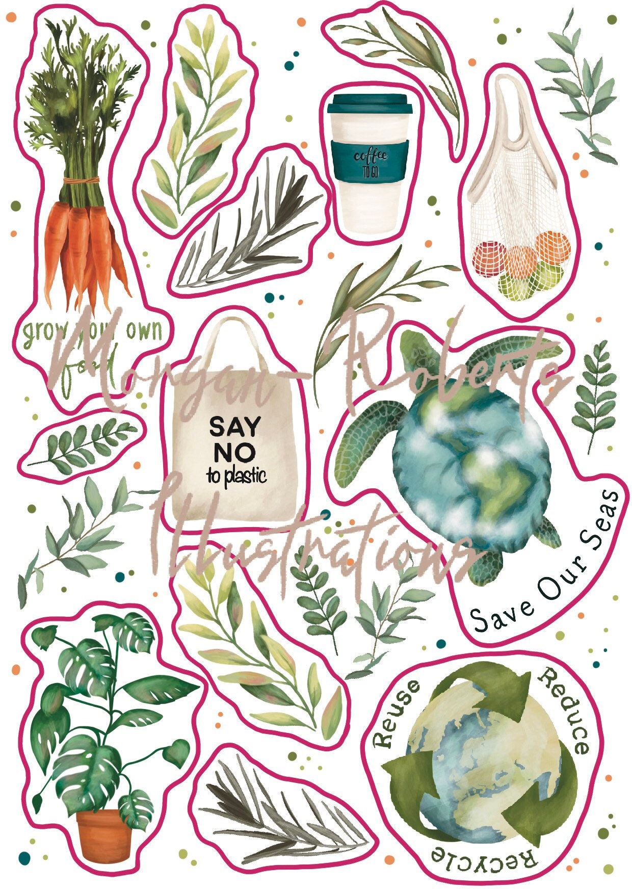 ECO-WARRIOR Sticker Sheet A6, Earth Friendly Scrapbooking ...