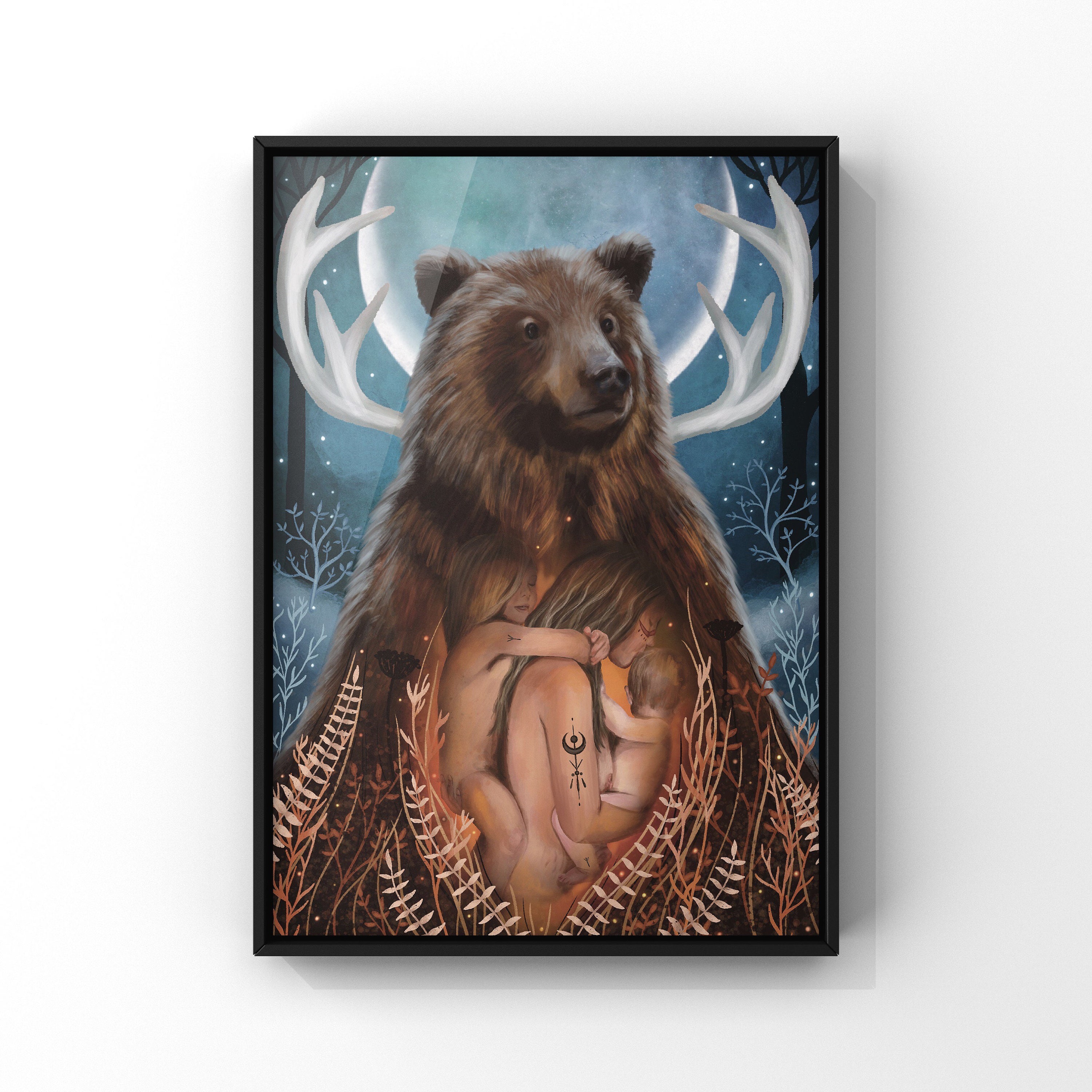 CHILDREN OF DON Art Print, Divine Motherhood Illustration, Goddess Wall ...