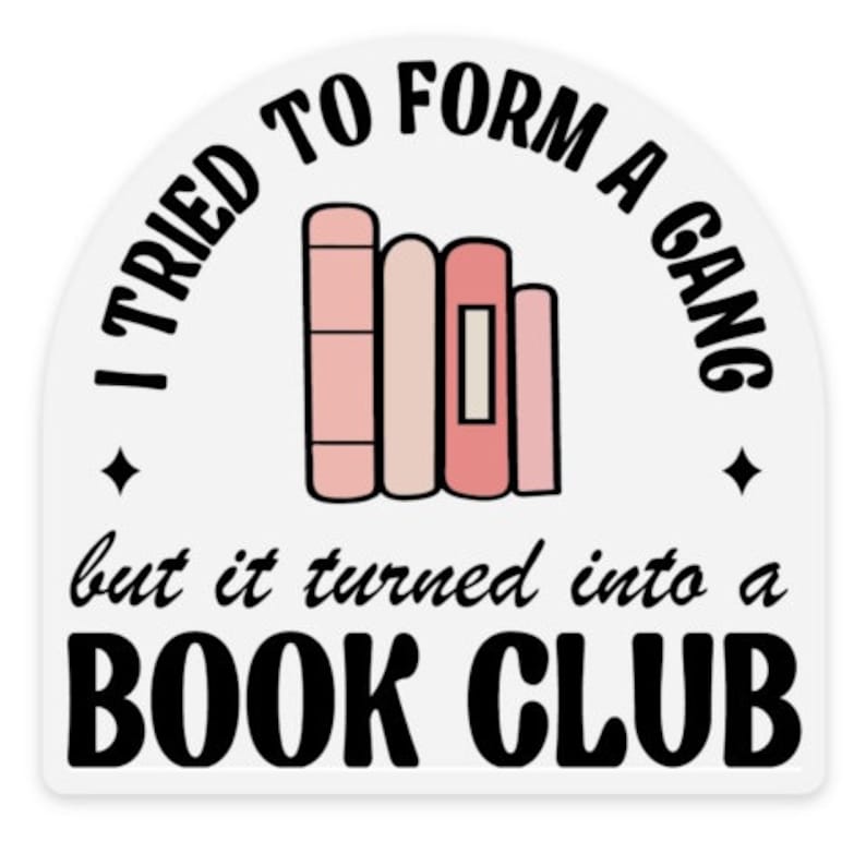 Book Club Gang Clear Vinyl Sticker | Laptop Stickers for Bookworms - Etsy