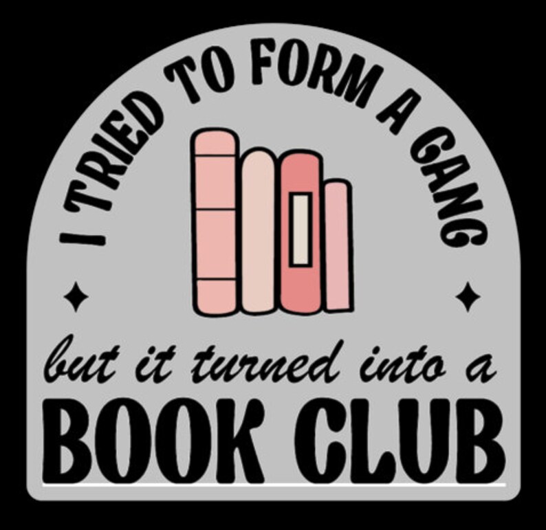 Book Club Gang Clear Vinyl Sticker | Laptop Stickers for Bookworms - Etsy