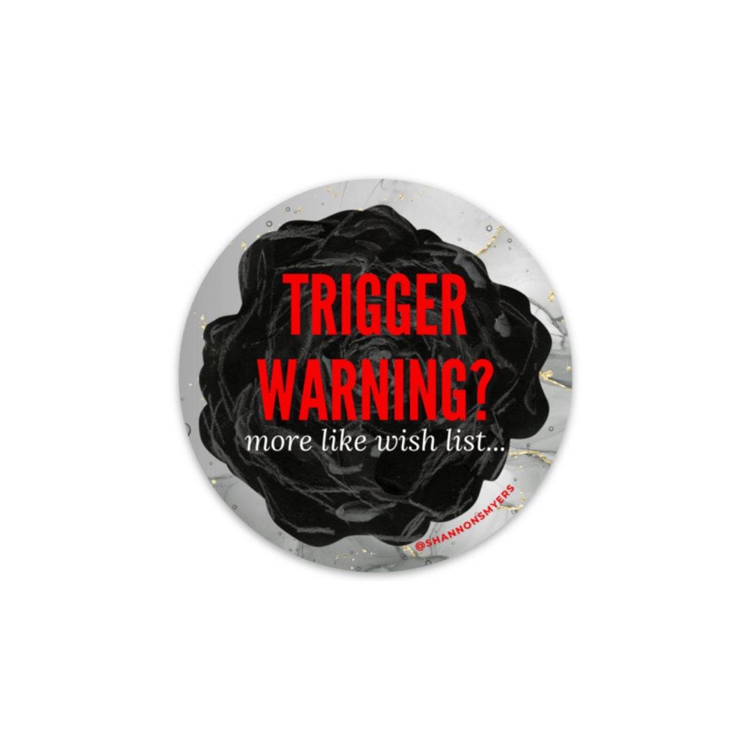 Trigger Warning Matte Vinyl Sticker | Laptop Stickers for Bookworms - Etsy