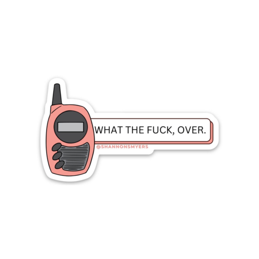 WTF, Over Matte Vinyl Sticker | Laptop Stickers for Bookworms - Etsy
