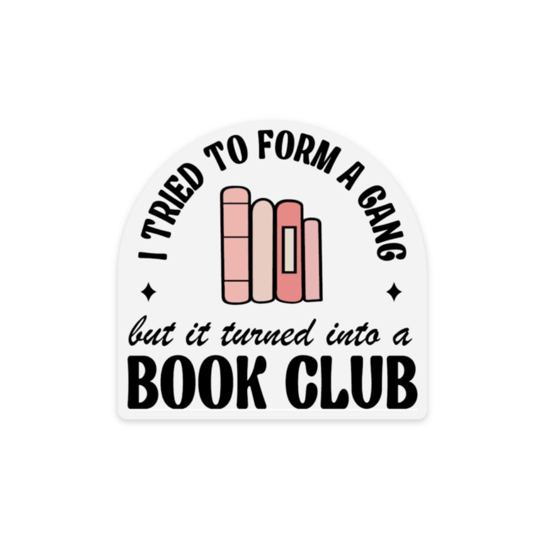 Book Club Gang Clear Vinyl Sticker | Laptop Stickers for Bookworms - Etsy