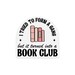 Book Club Gang Clear Vinyl Sticker | Laptop Stickers for Bookworms - Etsy