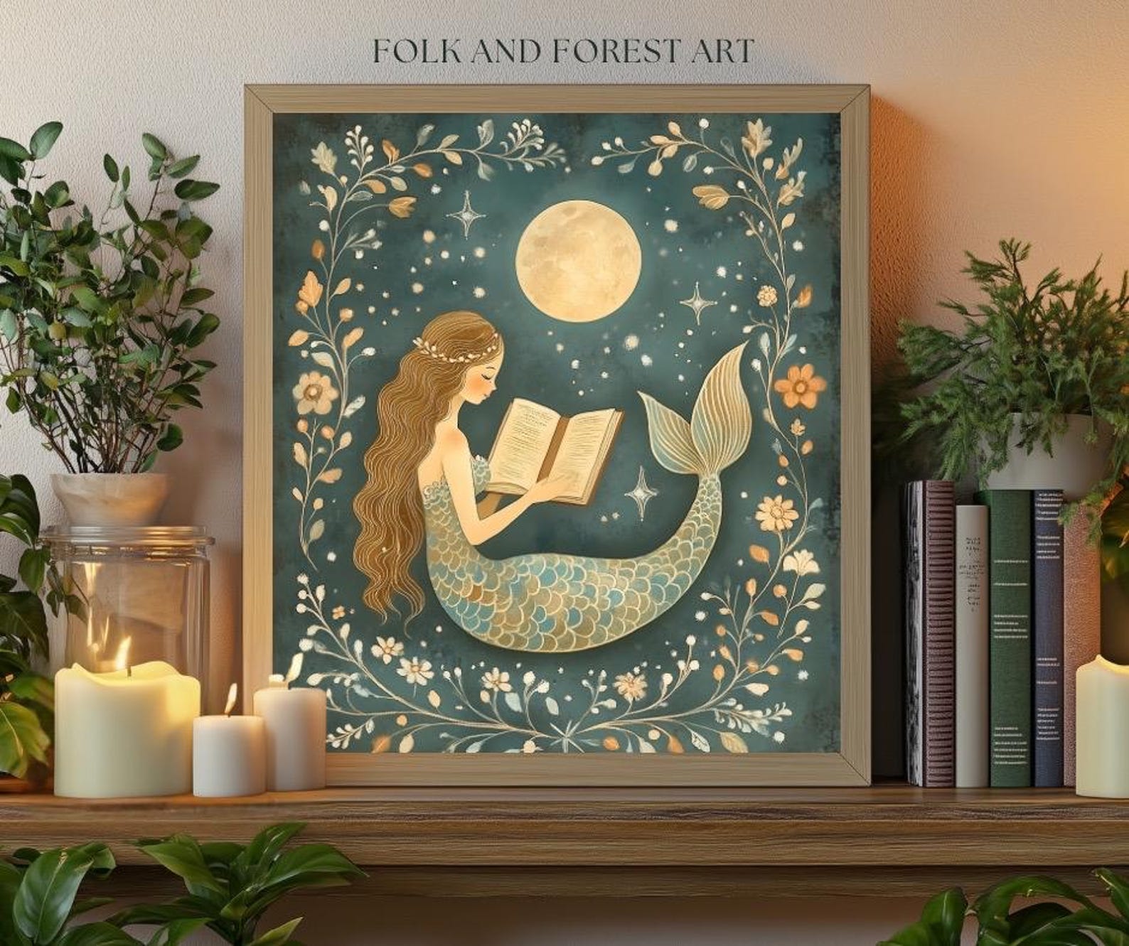 Fairytale Reading Art Print Bundle – Princess, Fairy, Mermaid & Dragon ...