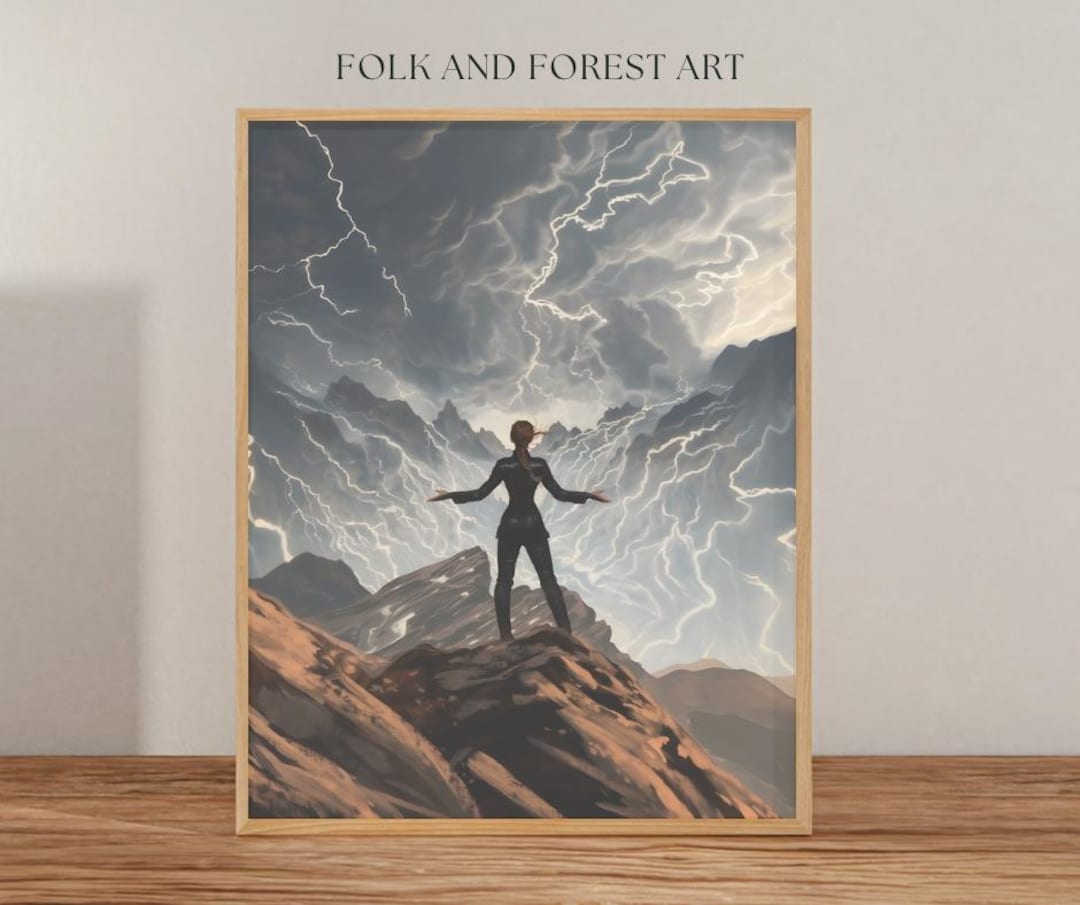 Lightning Wielder Fantasy Art | Fourth Wing Inspired Digital Download ...