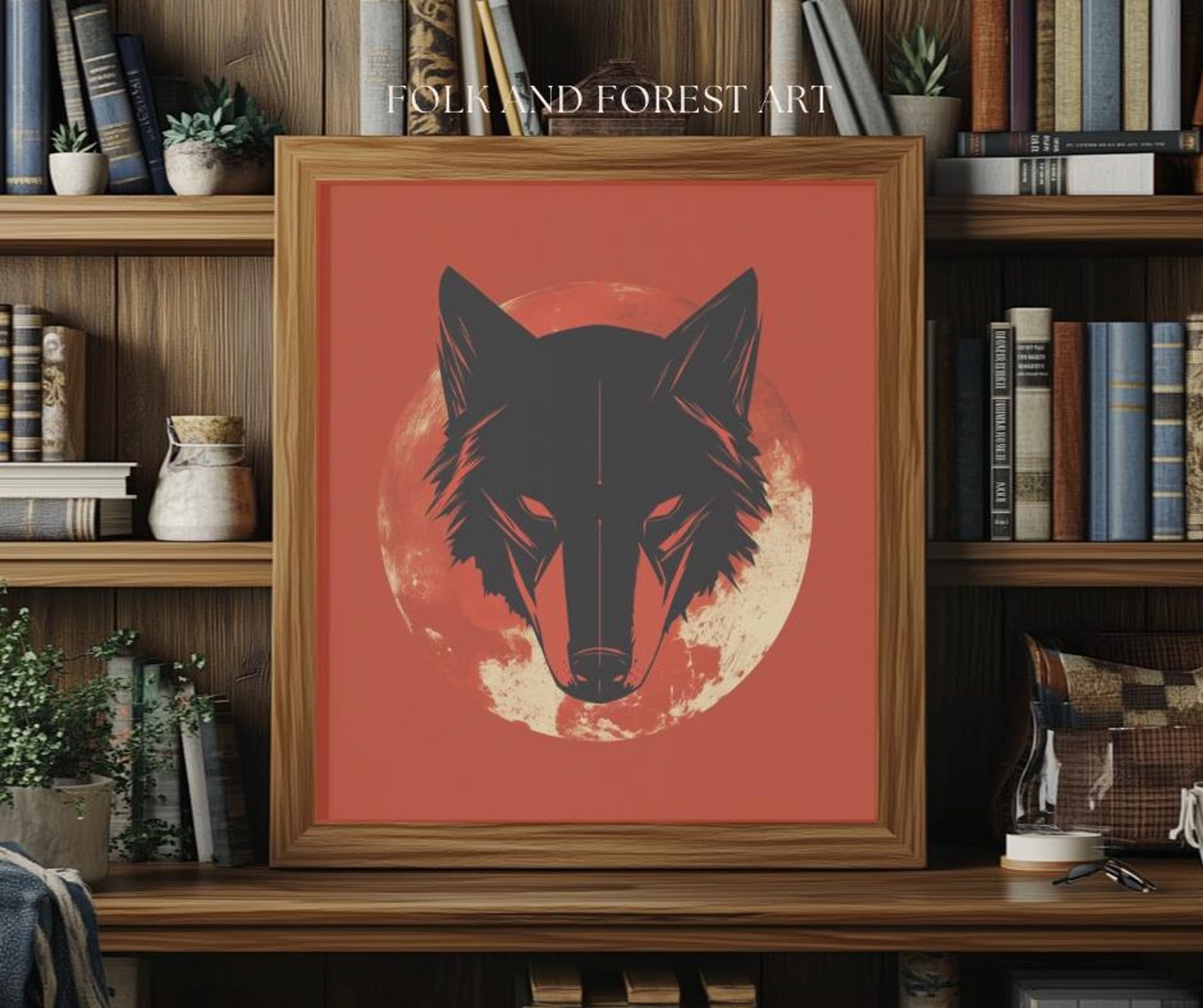 The Wolf and Mars | Red Rising Inspired Digital Art | Minimalist Wall ...