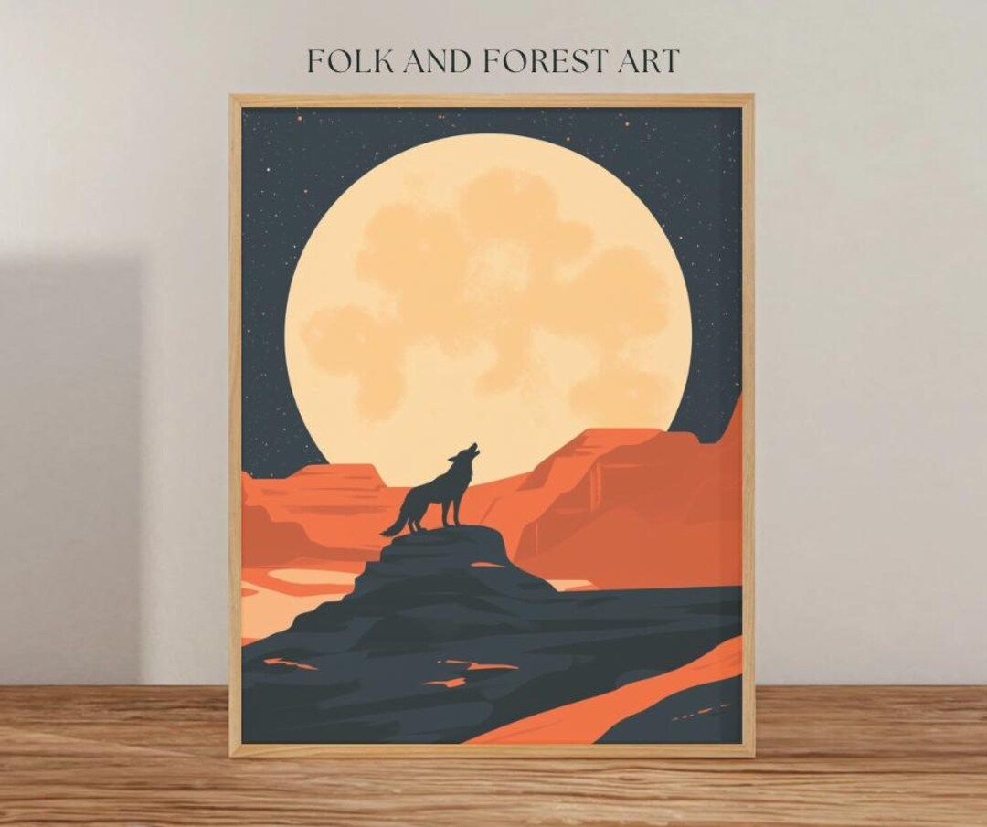 Wolf Howling on Mars | Red Rising Inspired Digital Download | Sci-fi ...