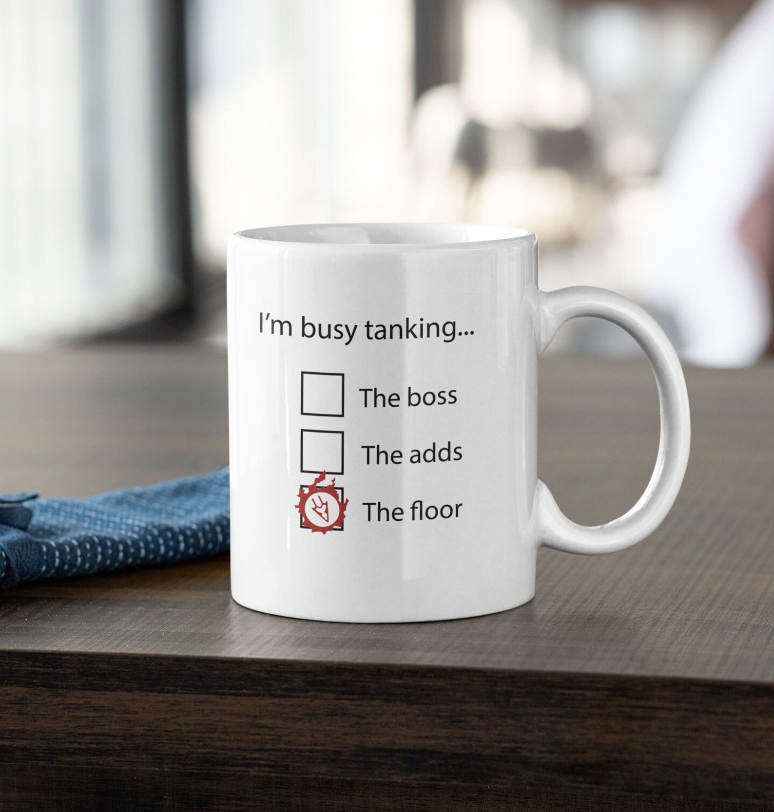 FFXIV Dragoon Mug I'm Busy Tanking... - Etsy