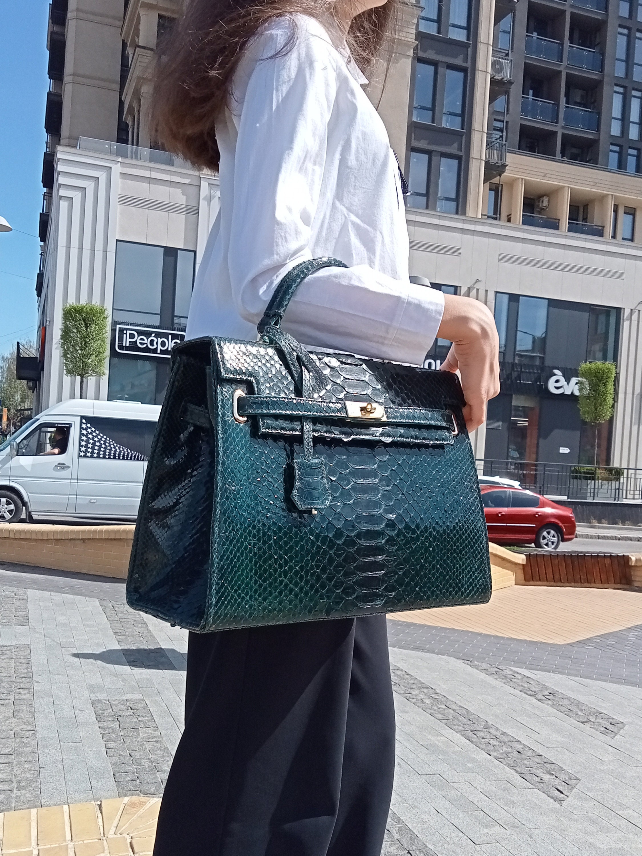 Women Exotic Bag, Python Skin Bag, Python Leather Shoulder Bag, Leather ...