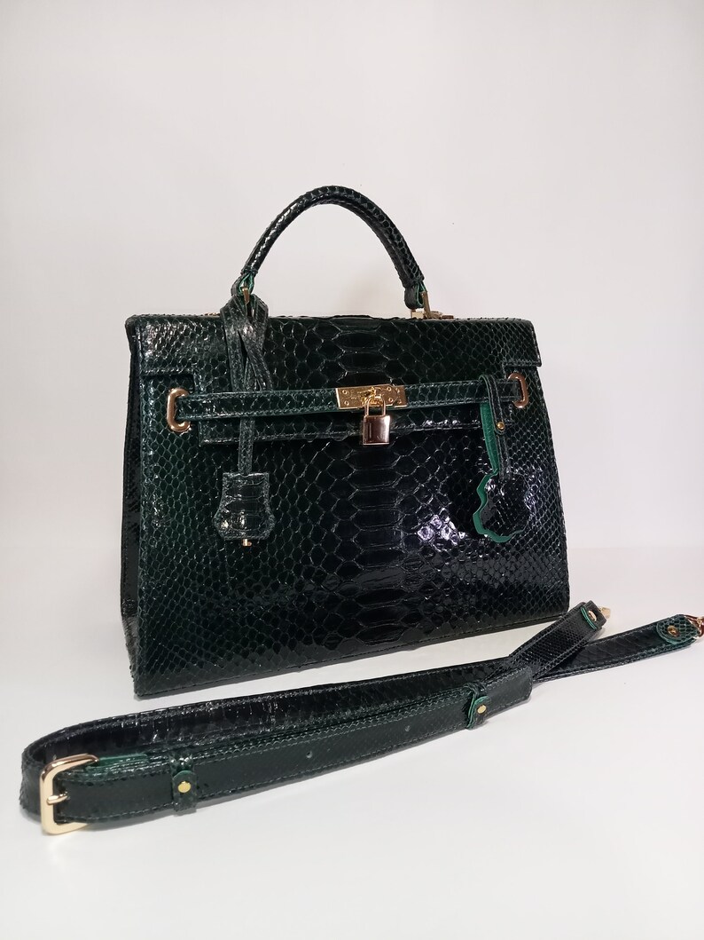 Women Exotic Bag, Python Skin Bag, Python Leather Shoulder Bag, Leather ...