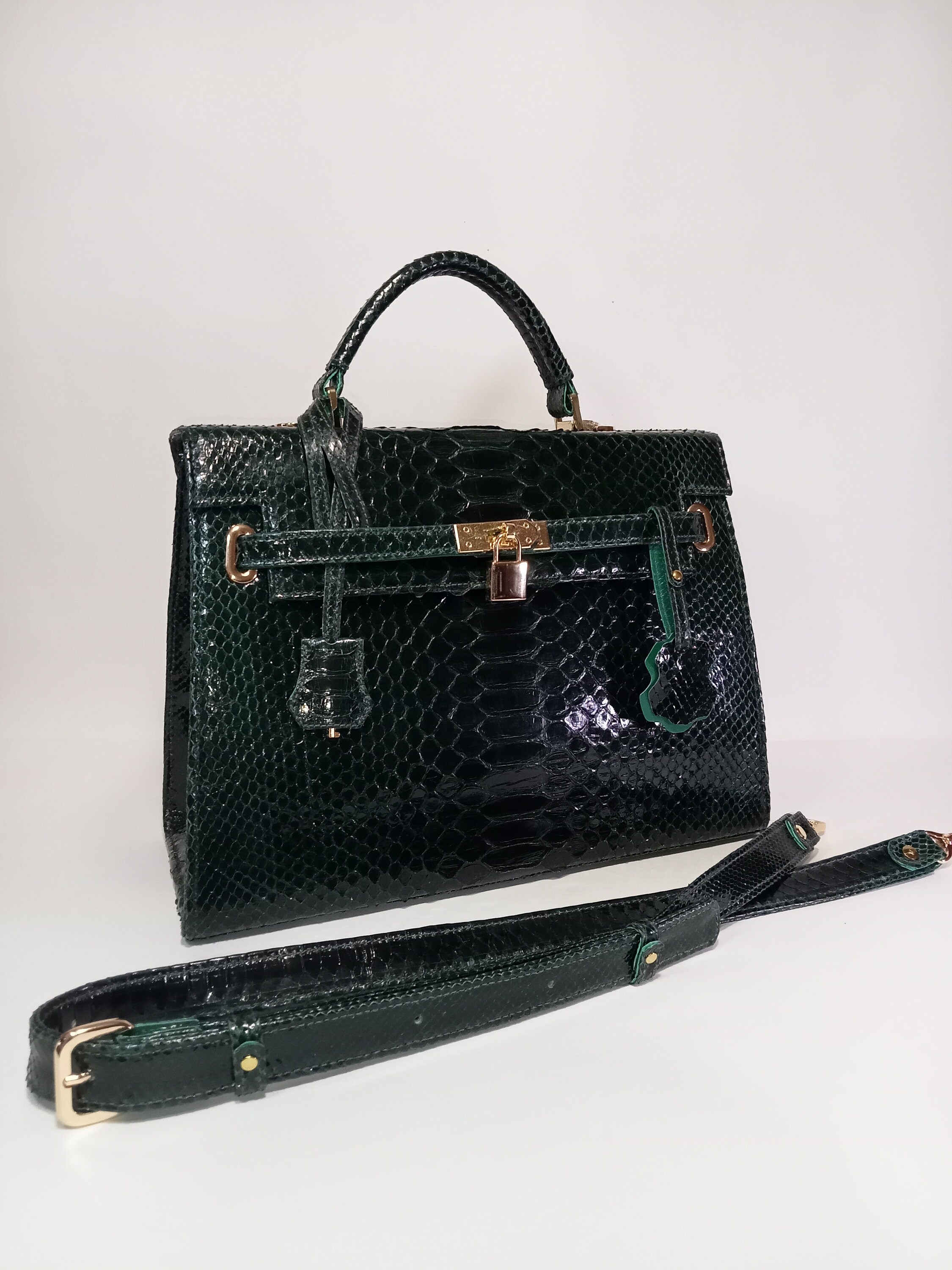 Women Exotic Bag, Python Skin Bag, Python Leather Shoulder Bag, Leather ...