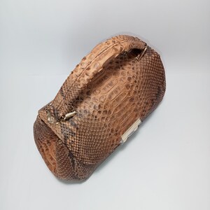 Women Exotic Bag Python Skin Bag Small Brown Handbag Python | Etsy