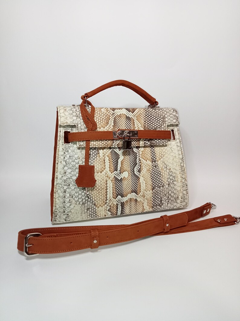 Women Exotic Bag Python Skin Bag Python Leather Shoulder - Etsy