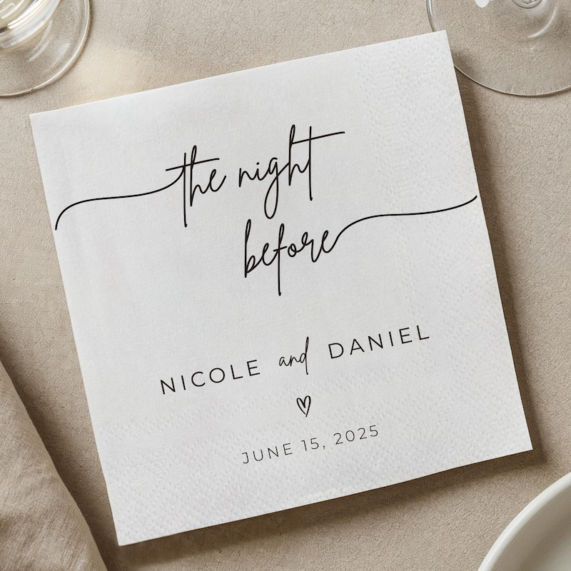 Personalised Welcome Napkins - Etsy UK