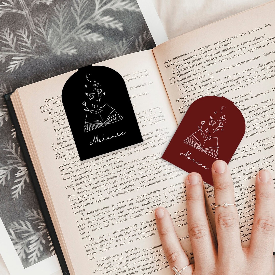 Custom Magnetic Bookmark Personalize Bookmark Book Mark With Your Text ...
