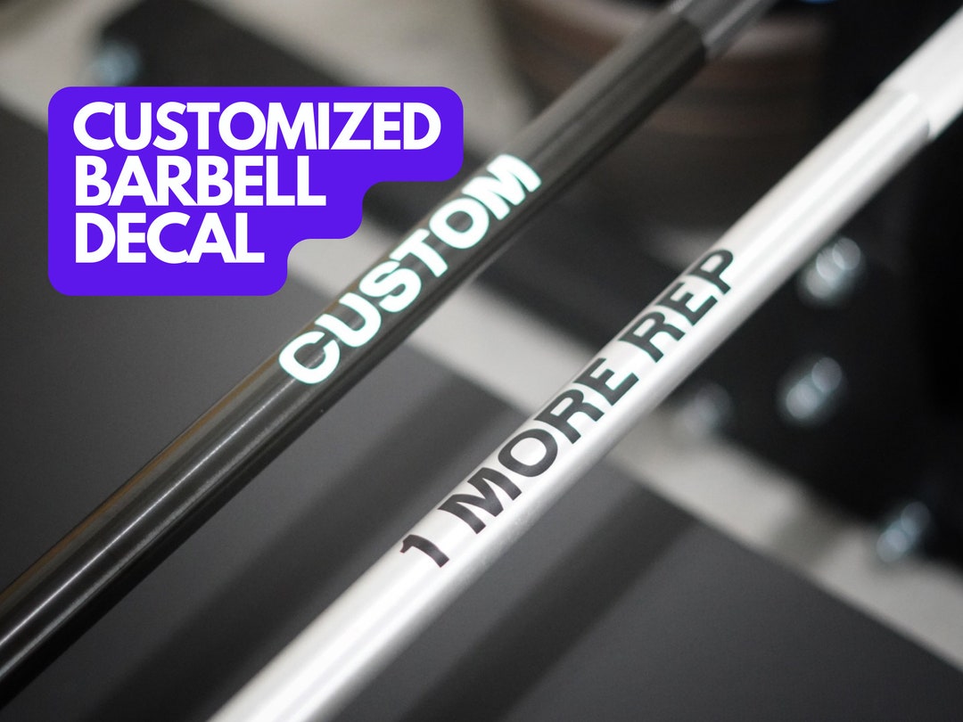 Customized Barbell Logo Decal Personalize Your Home Gym Barbell - Etsy