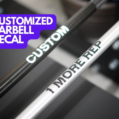 Customized Barbell Logo Decal Personalize Your Home Gym - Etsy