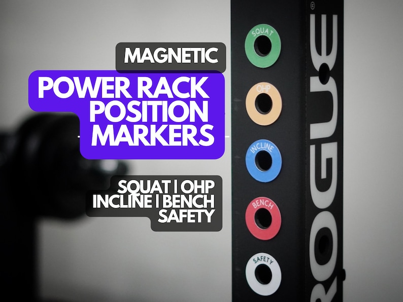 Squat Rack Magnetic Position Markers Mark Your Power Rack - Etsy