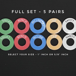 Squat Rack Magnetic Position Markers: Home Gym Barbell Reminders - Etsy