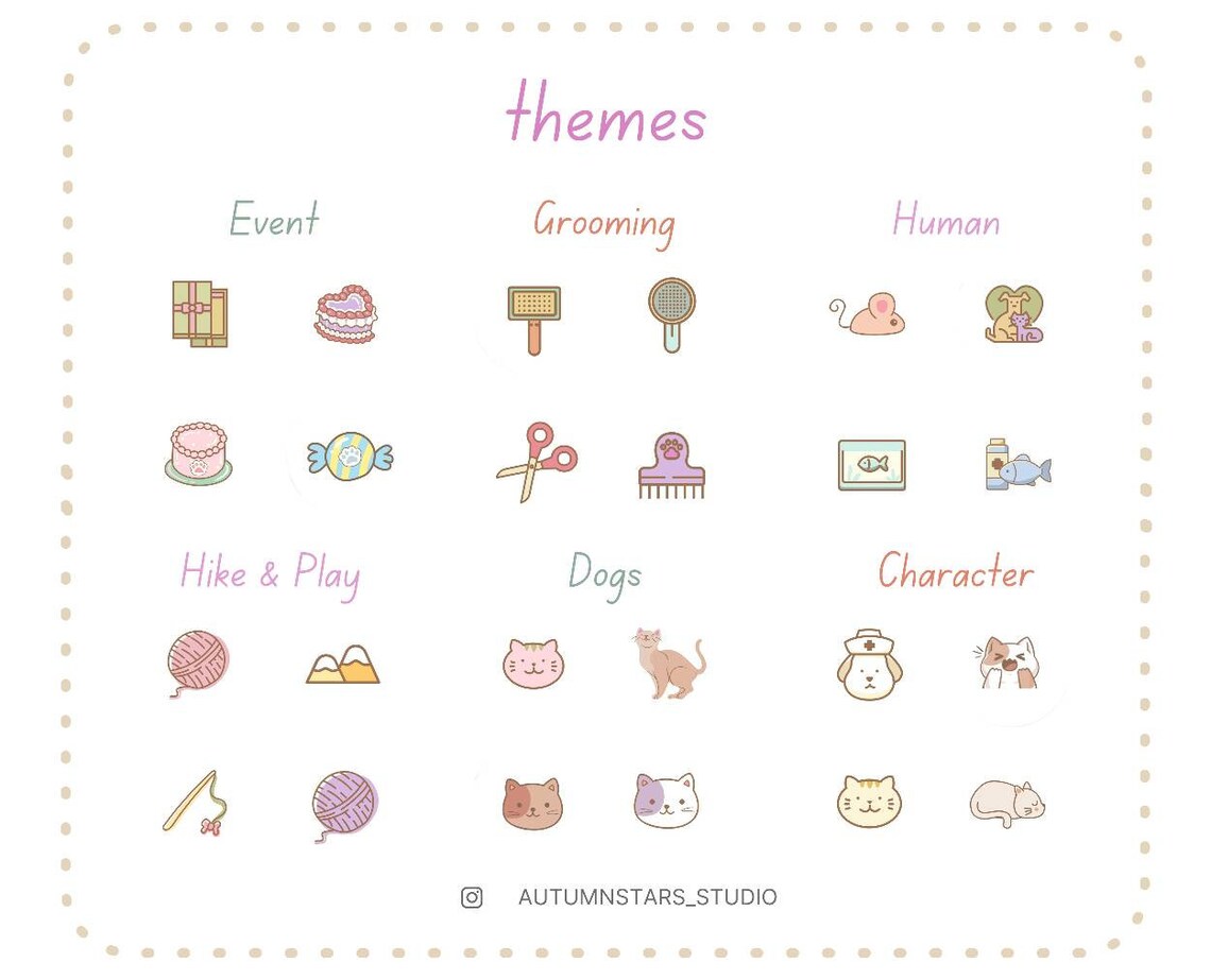 100 CUTE CAT Instagram Story Highlight Covers, Cats Icons, Pastel Cat ...
