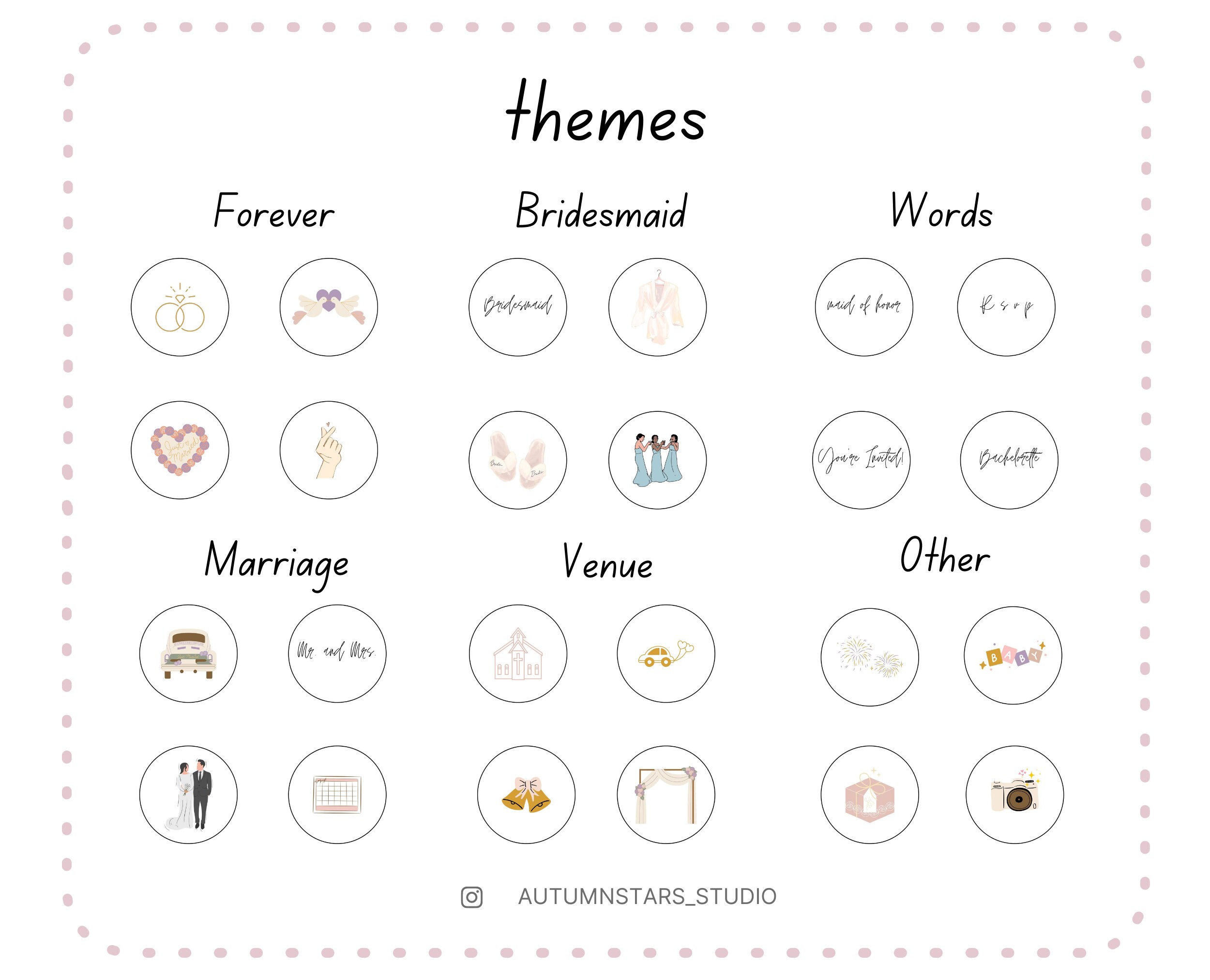 100 WEDDING COLOR Instagram Highlight Covers, Wedding Icons, Marriage ...