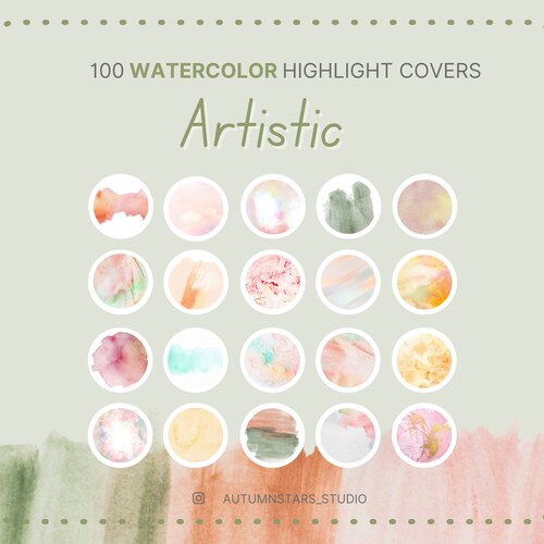 Instagram Story Highlight Icons Watercolor Circles Clipart - Etsy Canada