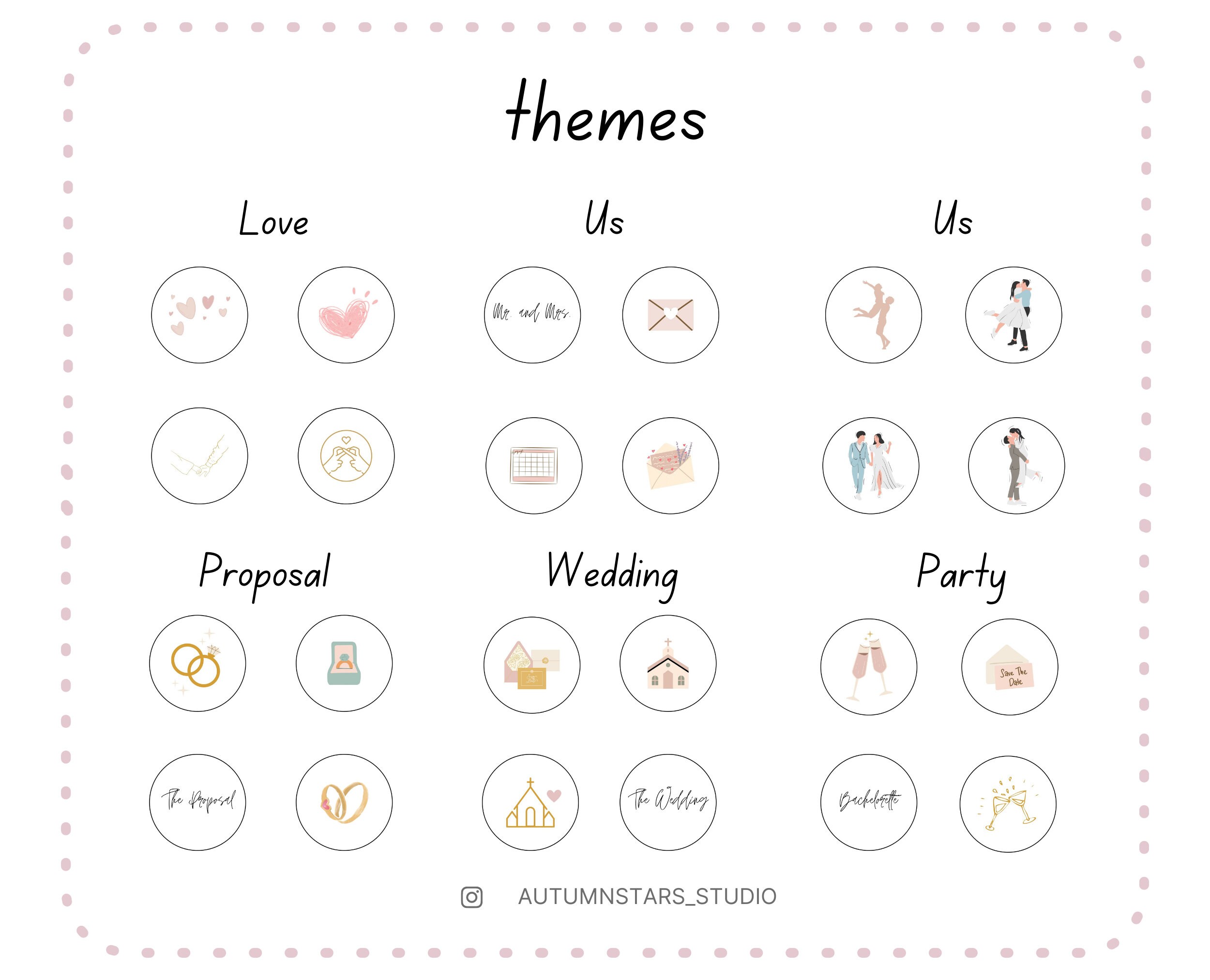 100 WEDDING COLOR Instagram Highlight Covers, Wedding Icons, Marriage ...