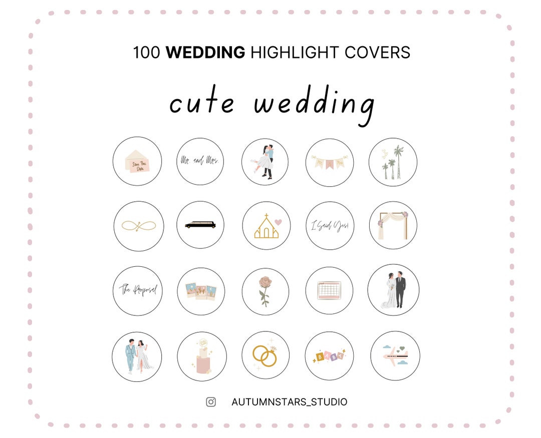 100 WEDDING COLOR Instagram Highlight Covers, Wedding Icons, Marriage ...