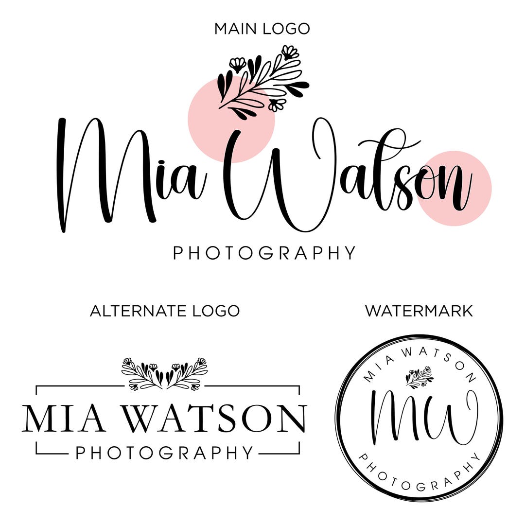 Custom Minimalist Logo Design & Watermark: Brand Identity - Etsy