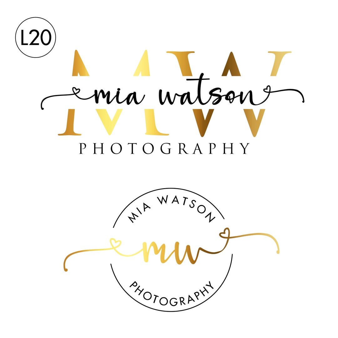 Logo Design Photography Watermark Logo Photographer Initials Logo ...