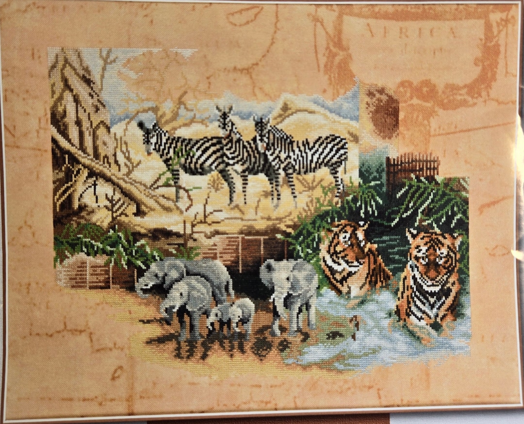 Rare African Wildlife Cross Stitch Kit, Lanarte African Wildlife 34803 ...