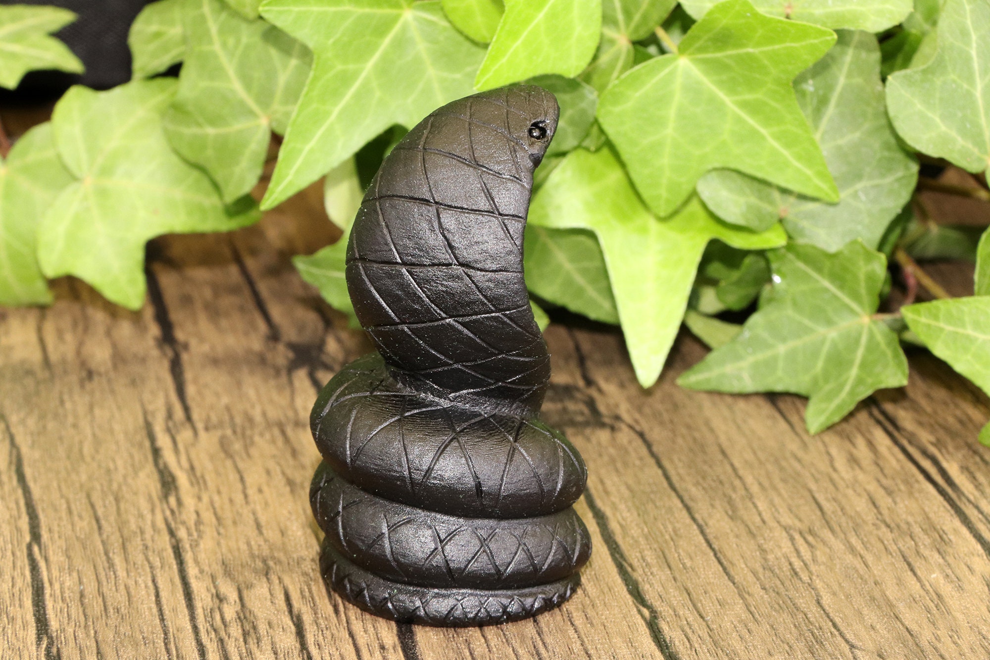 2'' Obsidian Sculpture Snake-natural Obsidian Carved - Etsy