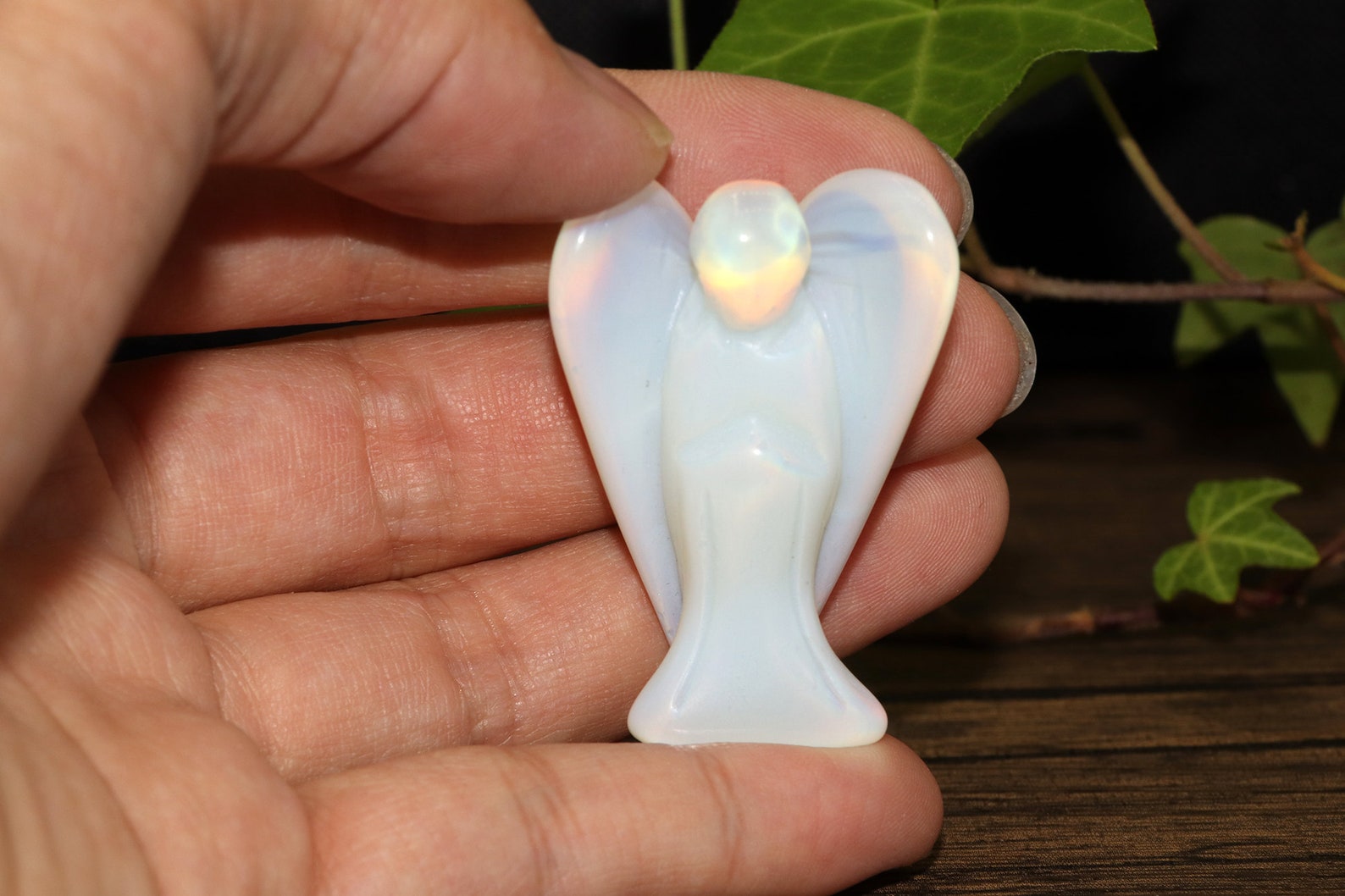 Opal Carving Angel - Angel Sculpture - Hand Carving Goddess - Crystal ...