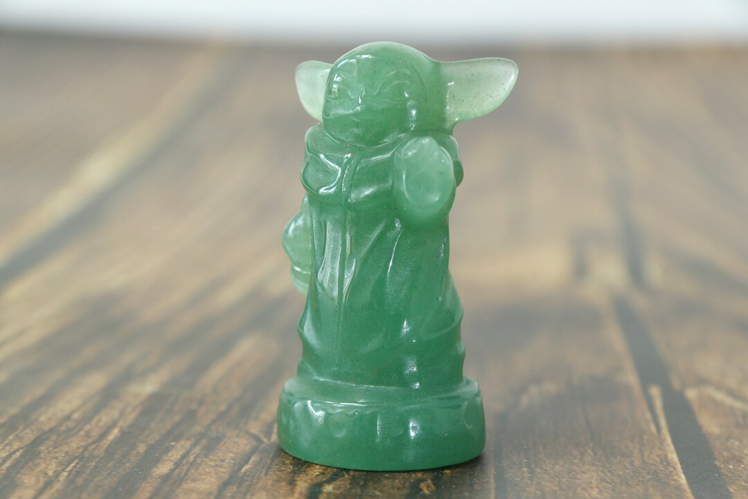 2 '' Ntural Green Aventurine Baby Yoda - Yoda Gifts - Master Yoda Gifts ...